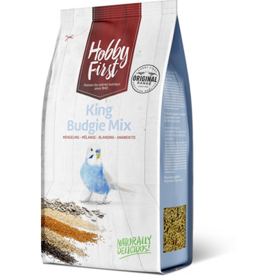 Hobby First King Budgie Mix 1kg - Volierefugle - Naturhesten.dk